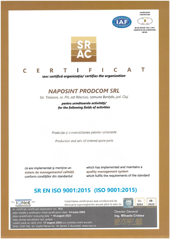 Certificate - NAPOSINT